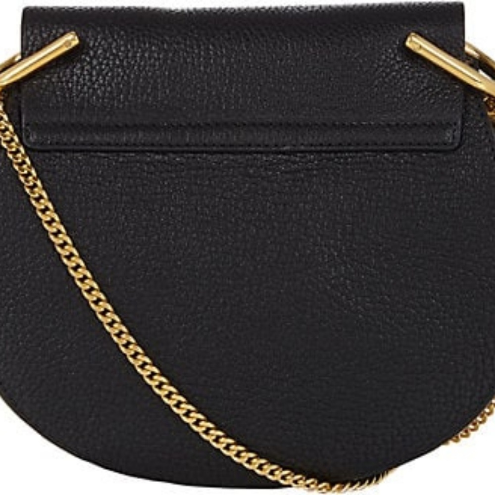 Chloe Drew Black Leather Medium Shoulder Bag - Gem